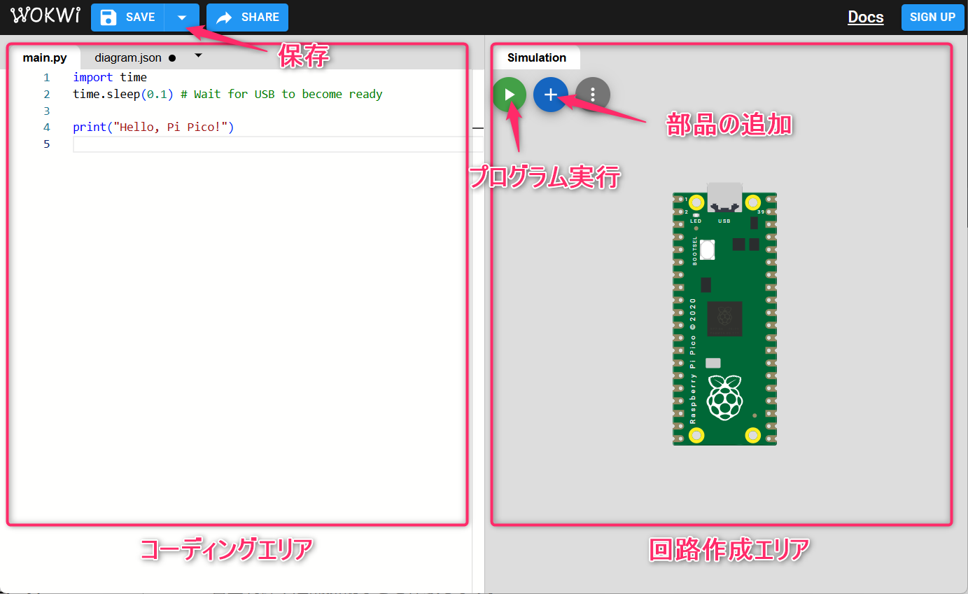 【Raspberry Pi Pico入門⓪】無料シミュレータ【WOKWi】 | 魁高専 -SAKIGAKE Colleges of ...