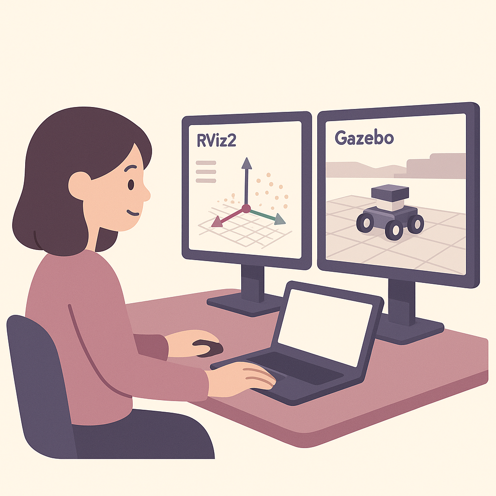 【ROS2講座⑦】RViz2、Gazeboで3D可視化【Python】 | 魁高専 -SAKIGAKE Colleges of Technology-